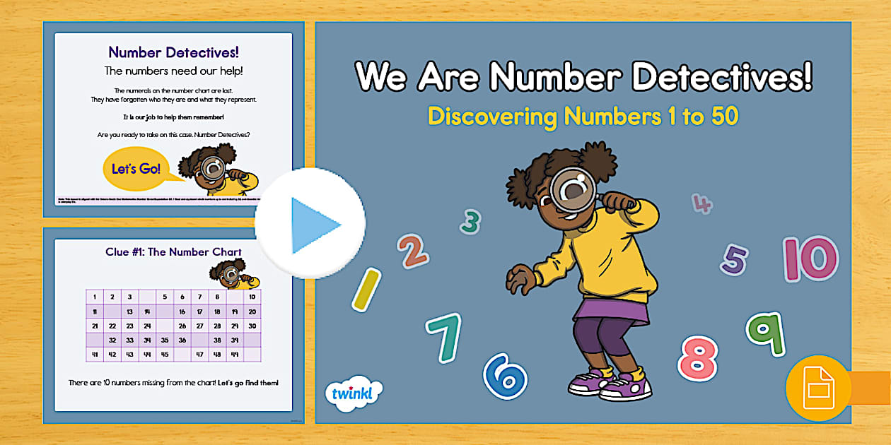 We are Number Detectives! Grade 1 PowerPoint & Google Slides