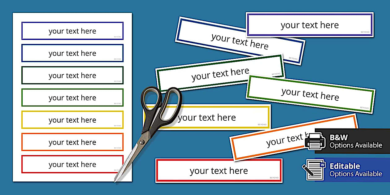 Tray Labels - Editable (Teacher-Made) - Twinkl