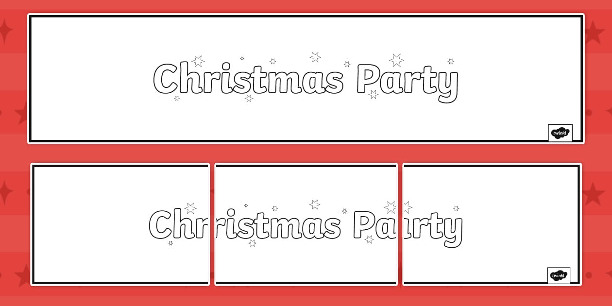 Christmas Party Collaborative Drawing Banner - Twinkl