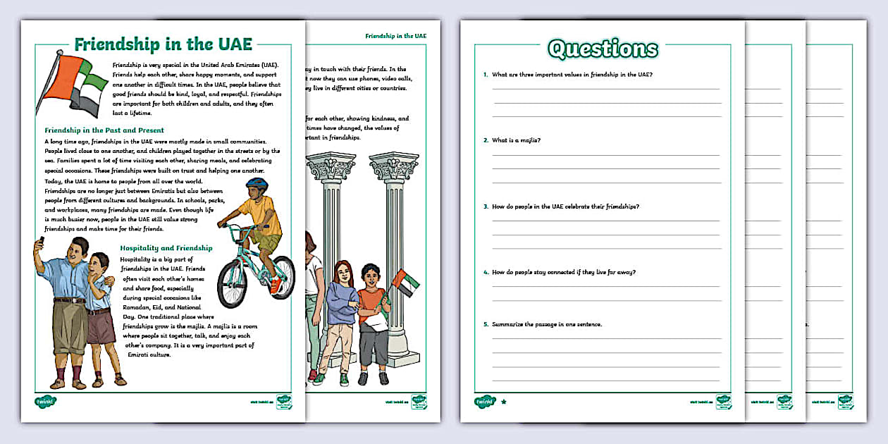 UAE Moral Education Grade 1 Friendship | Moral Education KS1