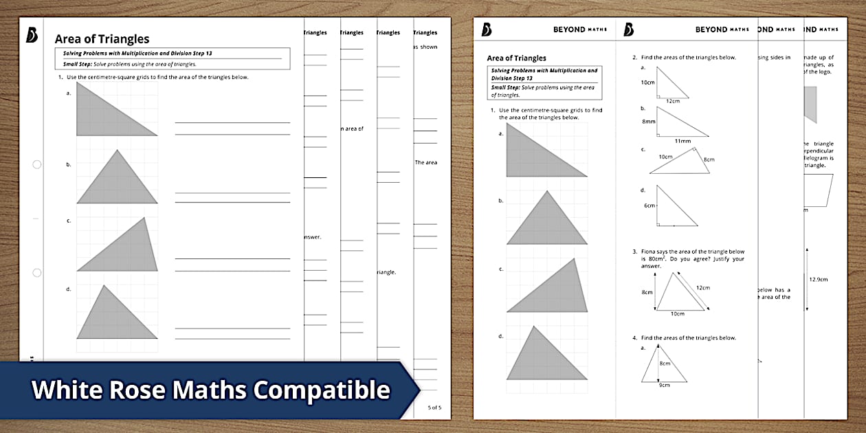 👉 Area of Triangles (teacher made) - Twinkl