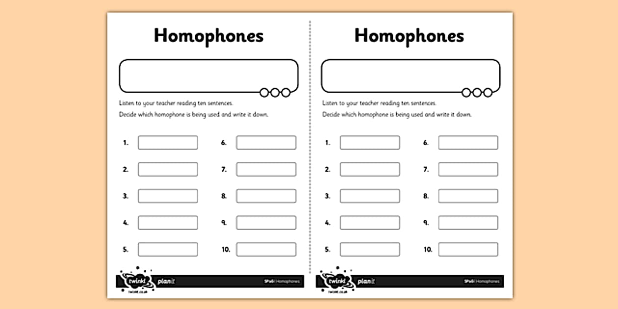 Homophones Application Worksheet / Worksheet (teacher made)
