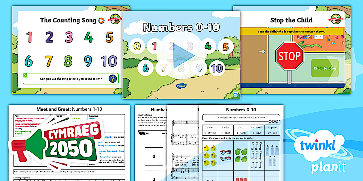 Welsh: Meet and Greet: Lesson 5 - Numbers 0-10 - Twinkl