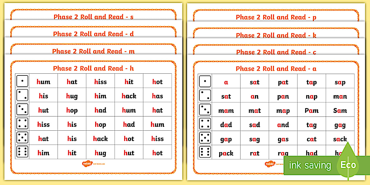 Middle East Phase 2 Roll and Read Activity Mats - Twinkl