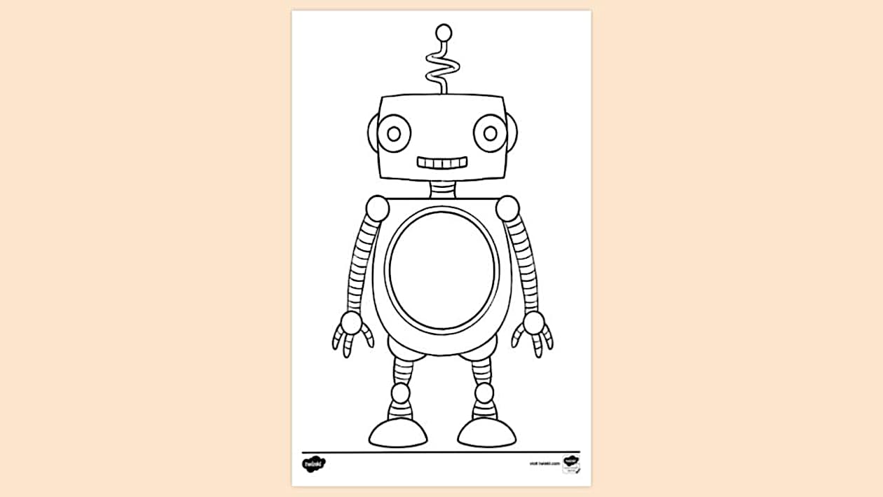 Printable Robot Colouring Sheet | Colouring Sheets - Twinkl