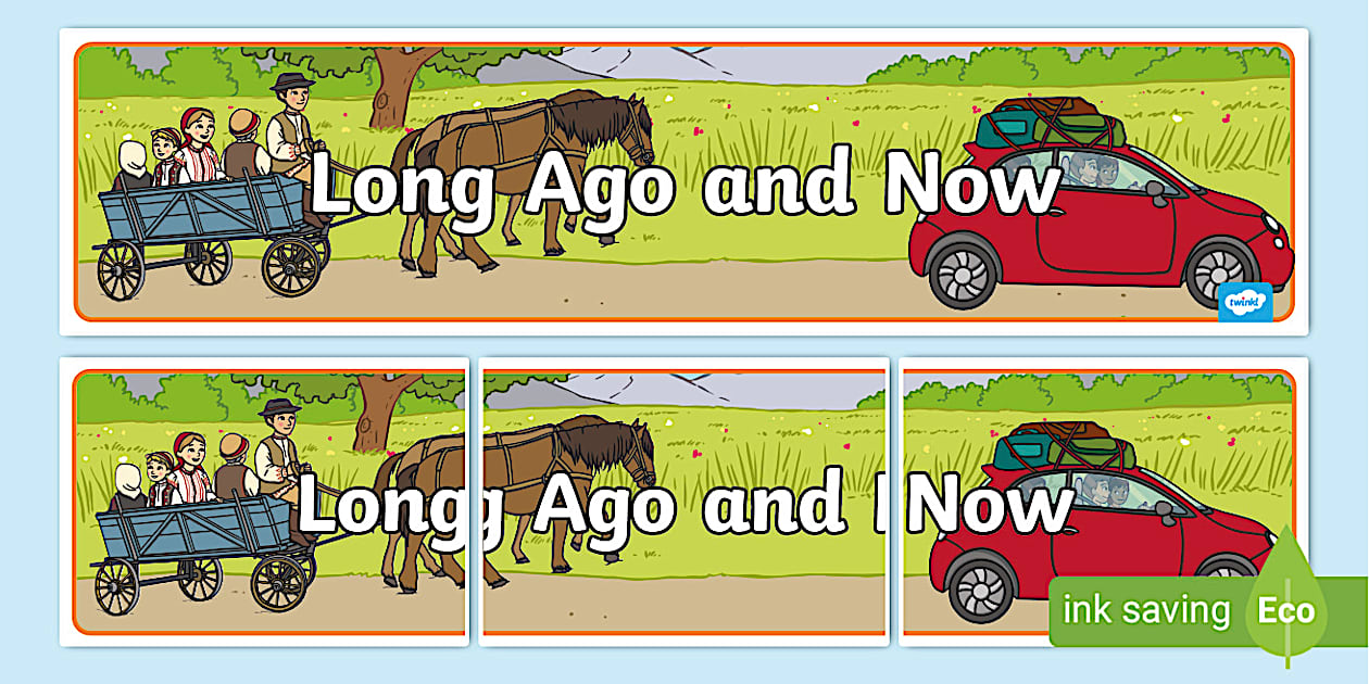 👉 Long Ago and Now Display Banner - (Teacher-Made)