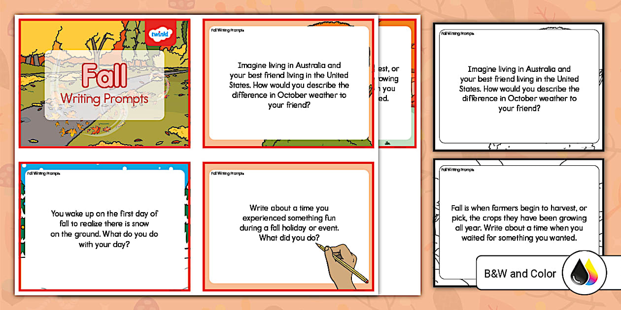 Fall Writing Prompts for 1st-2nd Grade (teacher made)