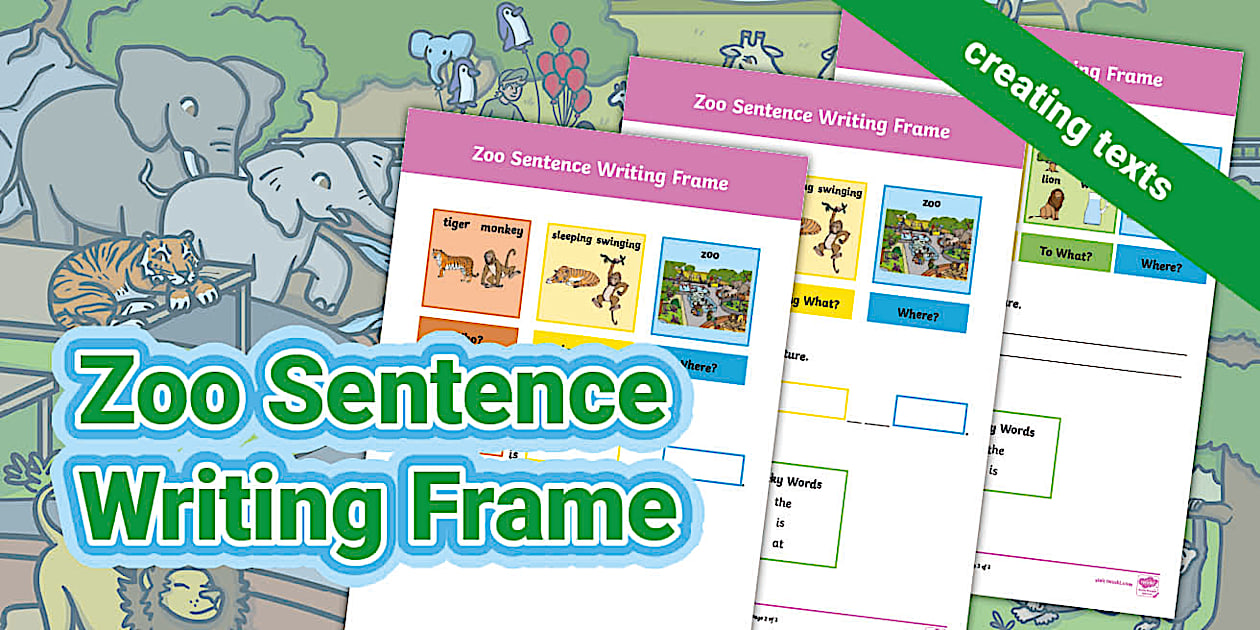 Zoo Differentiated Sentence Writing Frame