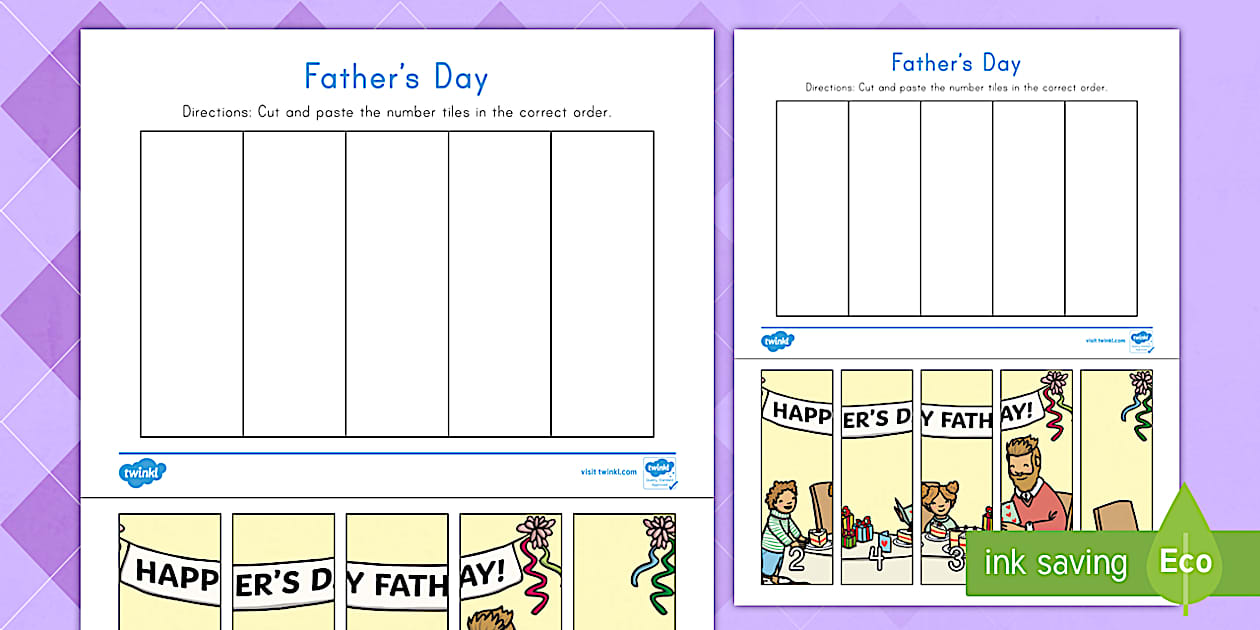 Father's Day Sequencing Activity | Kindergarten | Twinkl USA