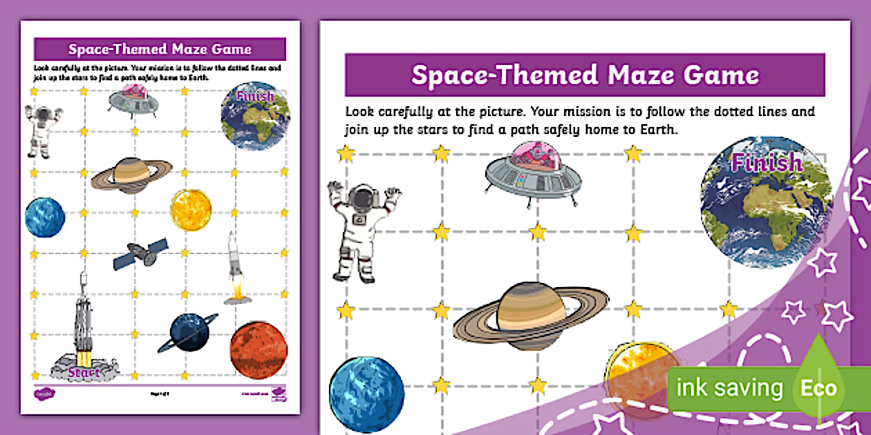 Space Maze Printable Game | Parents - Twinkl Resources