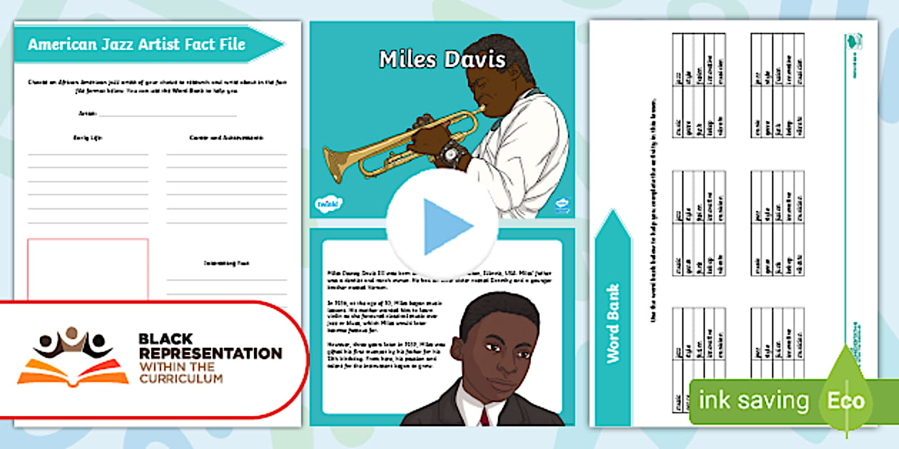 UKS2 Miles Davis PowerPoint and Activity (teacher made)