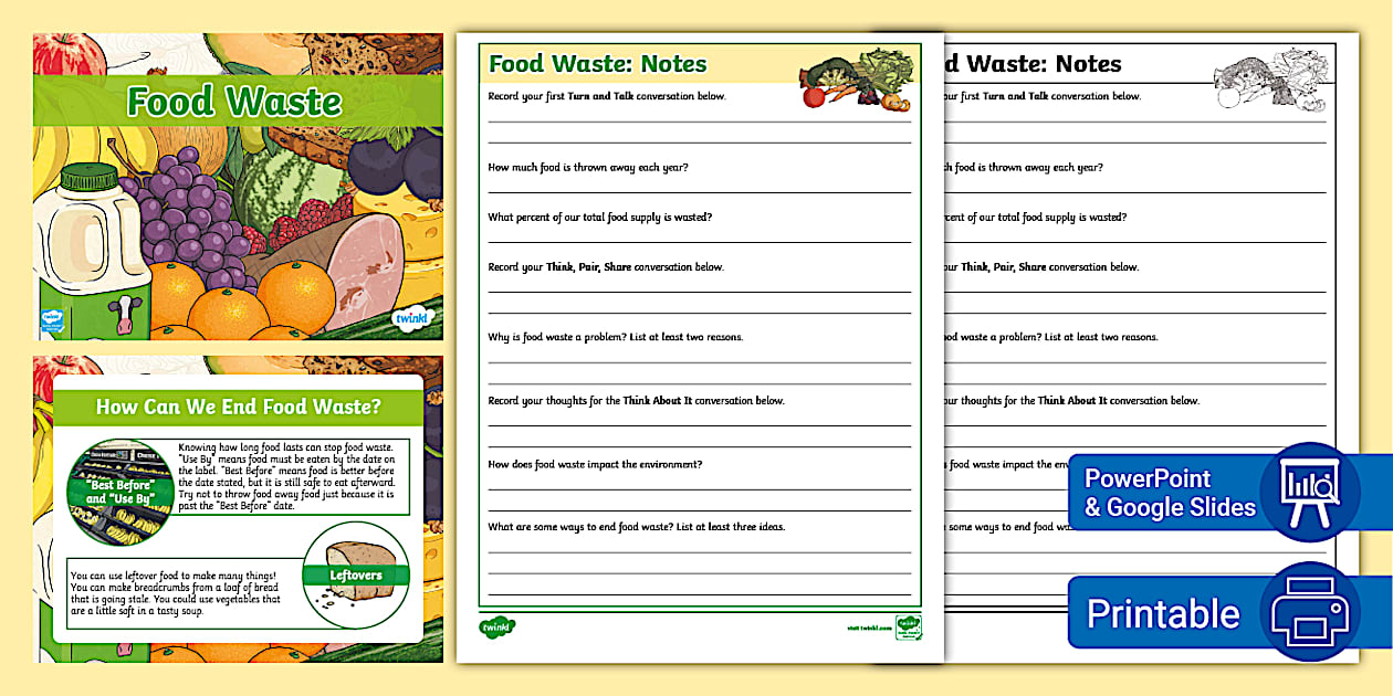 Food Waste PowerPoint & Google Slides for 3rd-5th Grade