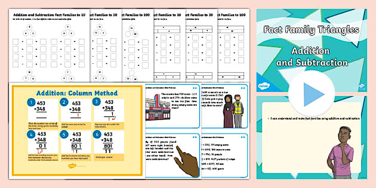 Google Classroom Year Four Addition and Subtraction Pack