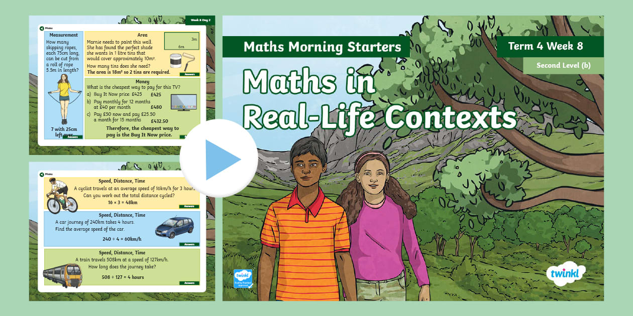 Maths Morning Starters Second Level (b) Term 4 Week 8