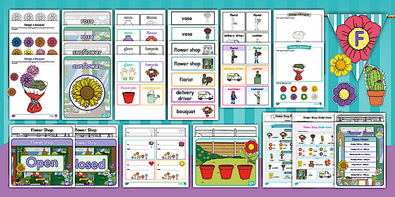 Flower Shop Dramatic Play Pack (Teacher-Made) - Twinkl