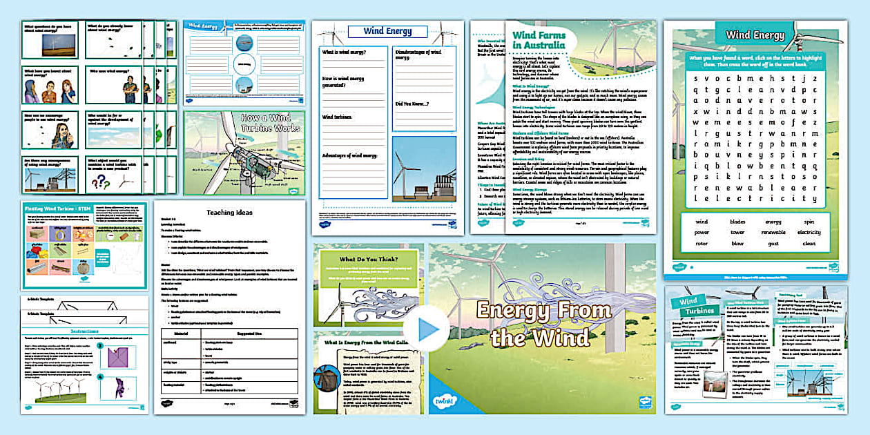 Wind Energy Resource Pack (teacher made) - Twinkl