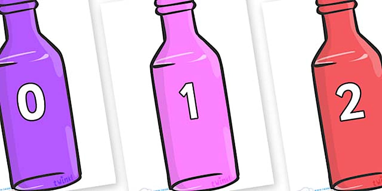 Numbers 0-100 on Bottles (teacher made) - Twinkl