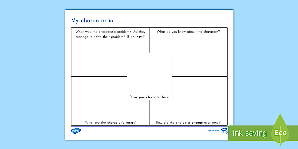 Editable Character Description Writing Template - Twinkl