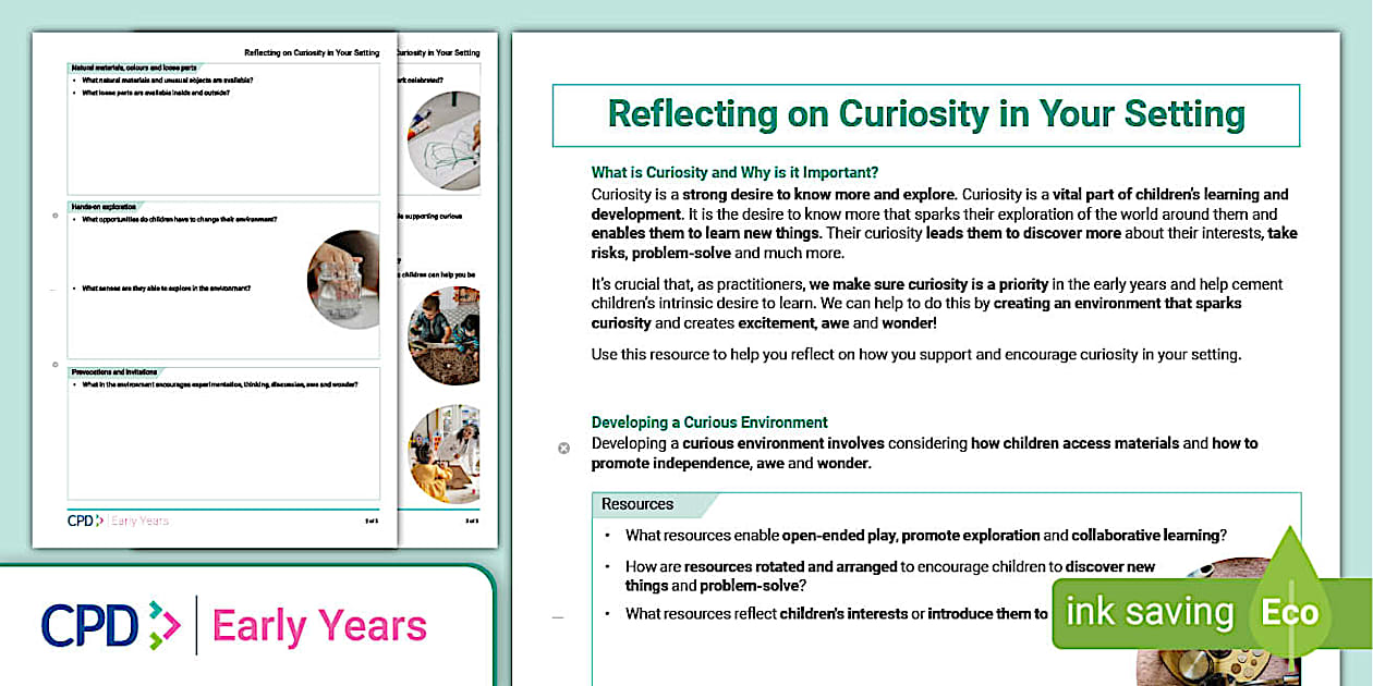Reflecting on Curiosity in the Kindergarten | CPD | Twinkl