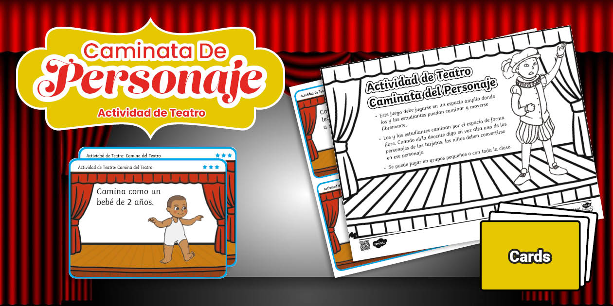 Tarjetas | Actividades | Caminata | Personaje | Teatro