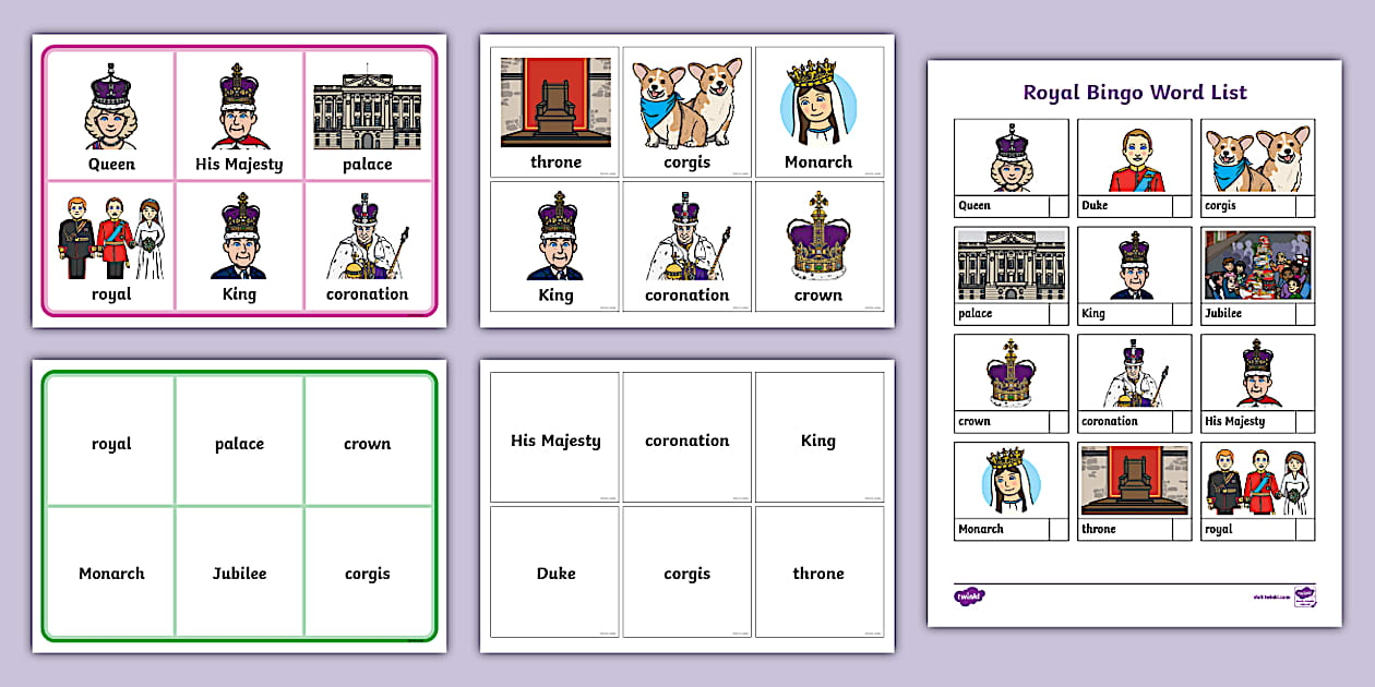 Royal Bingo and Lotto Game (teacher made) - Twinkl