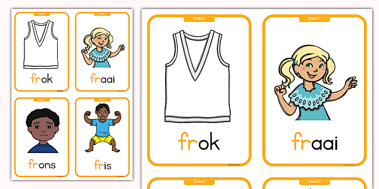 Graad 2 Klanke Flitskaarte Beginklank fr - Twinkl