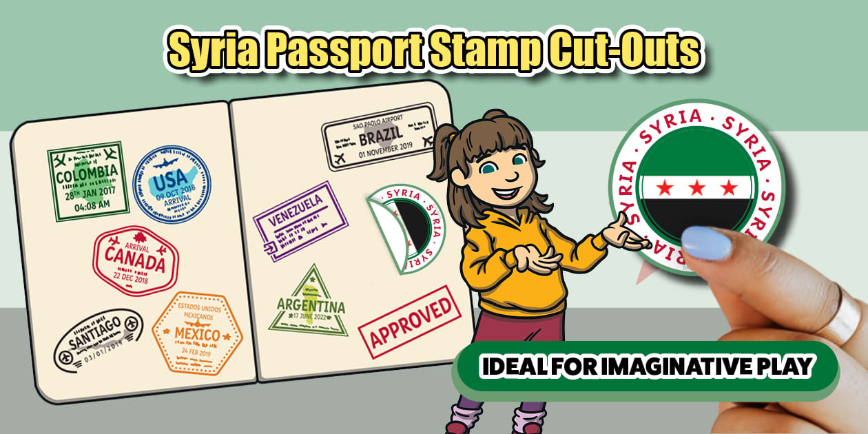 Syria Passport Stamp Cut-Outs