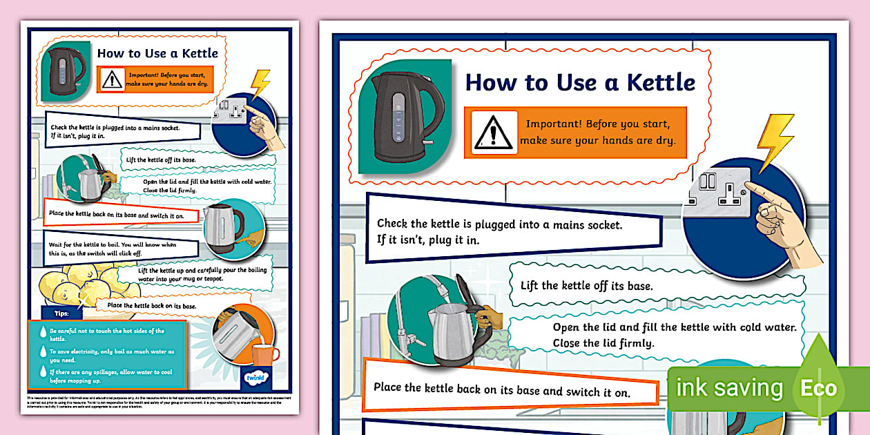How to Use a Kettle Display Poster - Twinkl - KS2 - Twinkl