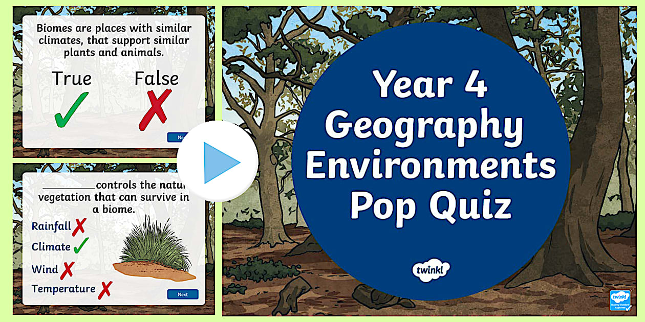 Environments PowerPoint Pop Quiz (teacher made) - Twinkl