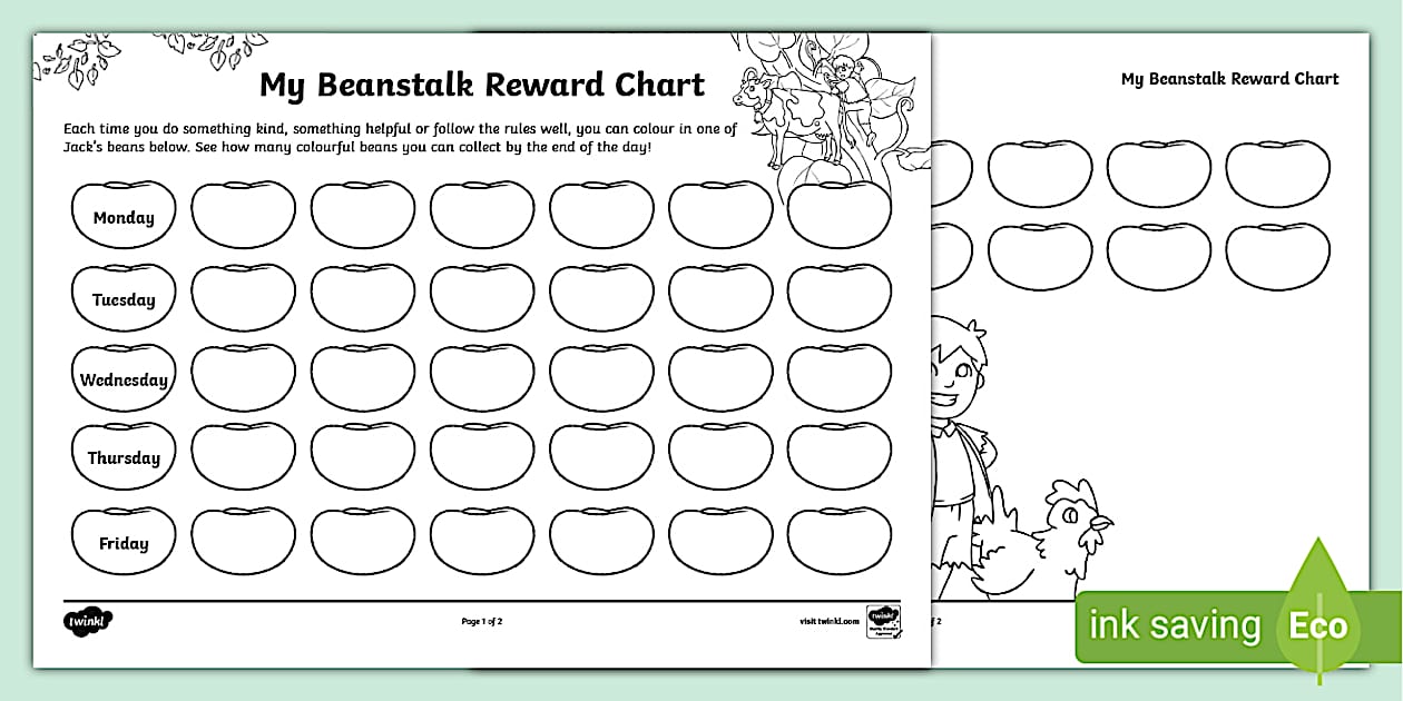 My Beanstalk Reward Chart (teacher made) - Twinkl