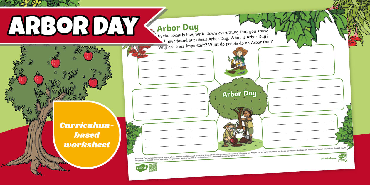 Foundation Phase Life Skills - Arbor Day - Mind Map (CAPS Aligned)