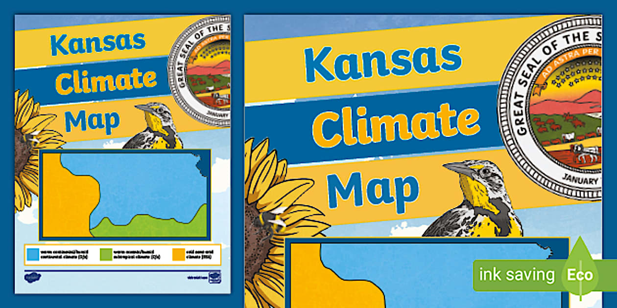 Kansas Climate Map | Social Studies Resource | Twinkl