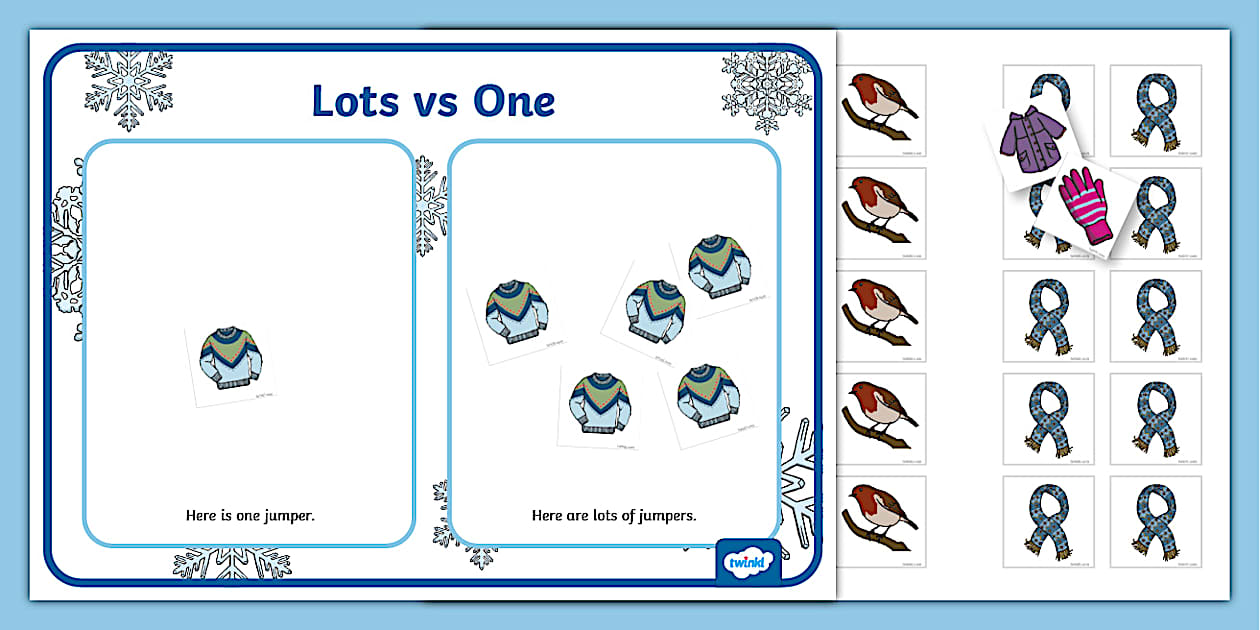 Winter Lots vs One Workstation Activity Pack (teacher made)