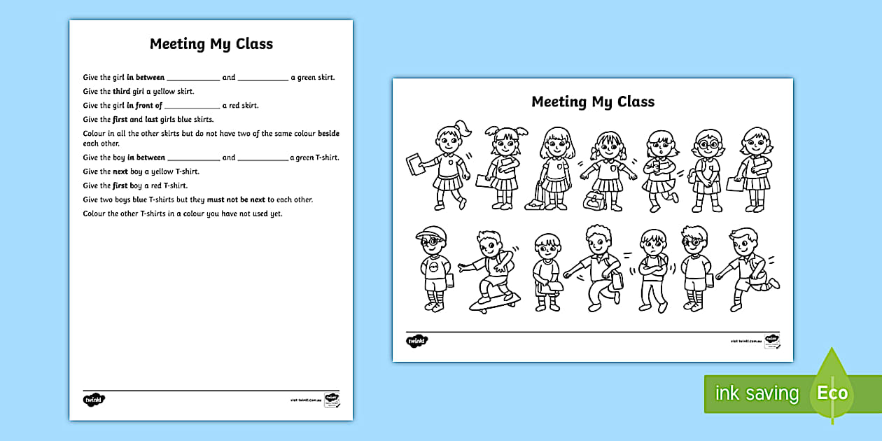 TAS Meeting My Class Activity (teacher made) - Twinkl