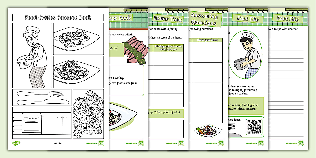 Food Critics Concept Book (teacher made) - Twinkl