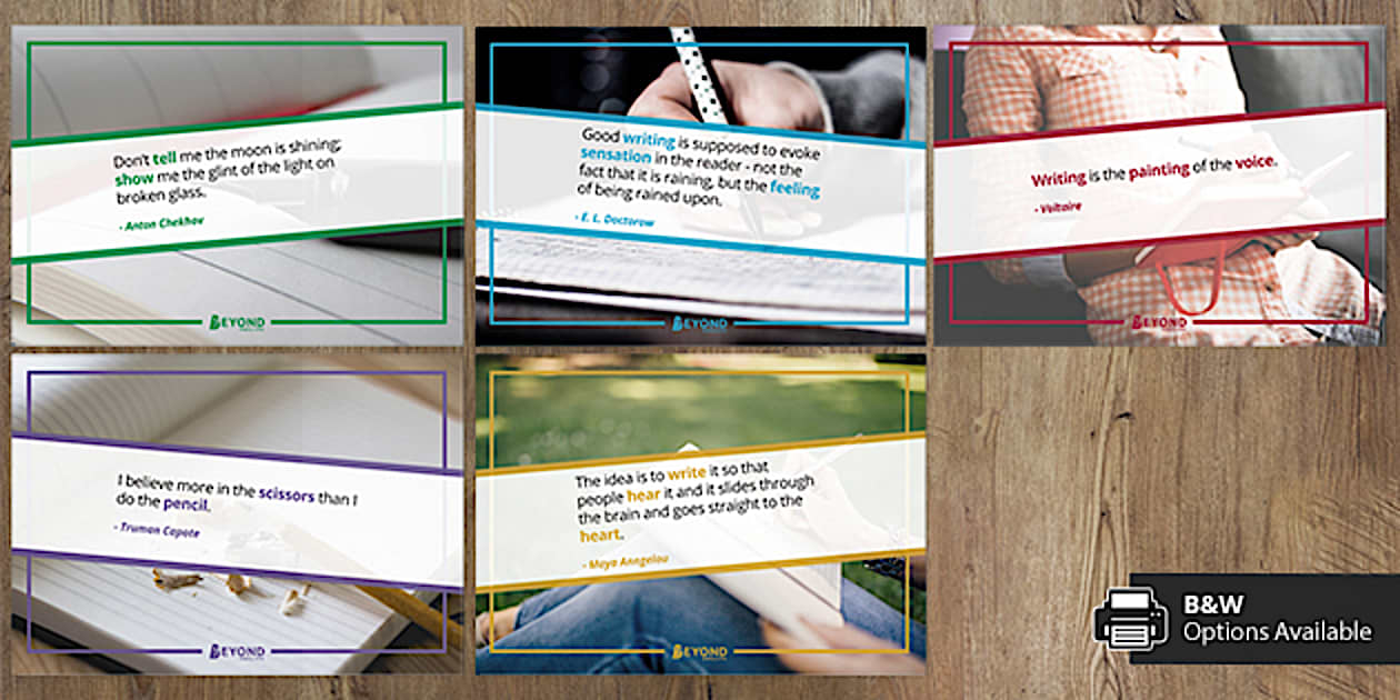 Inspiring Quotes About Writing (teacher made) - Twinkl