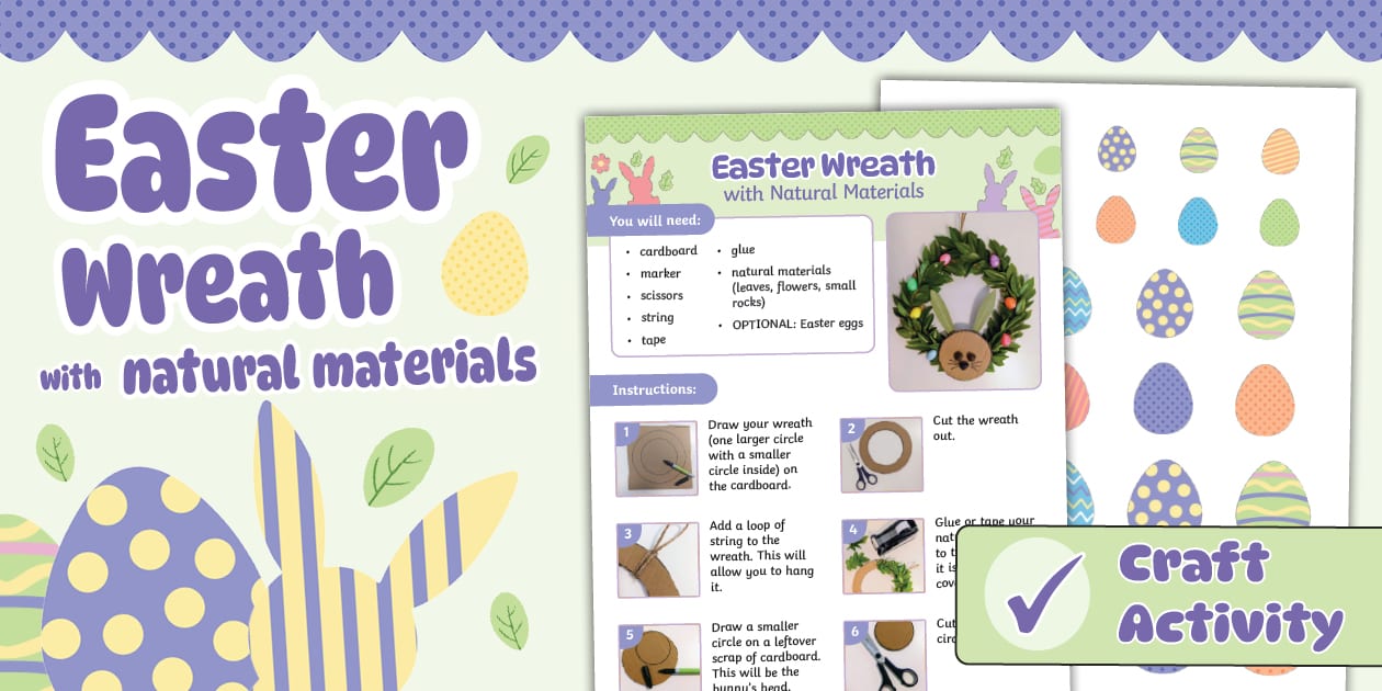 Easter Wreath with Natural Materials