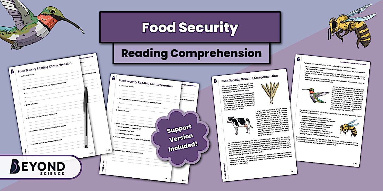 Food Security Reading Comprehension | KS3 | Beyond Science