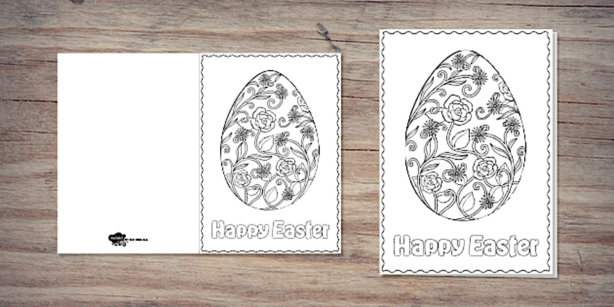 Easter Egg Mindfulness Colouring Card | Twinkl Party