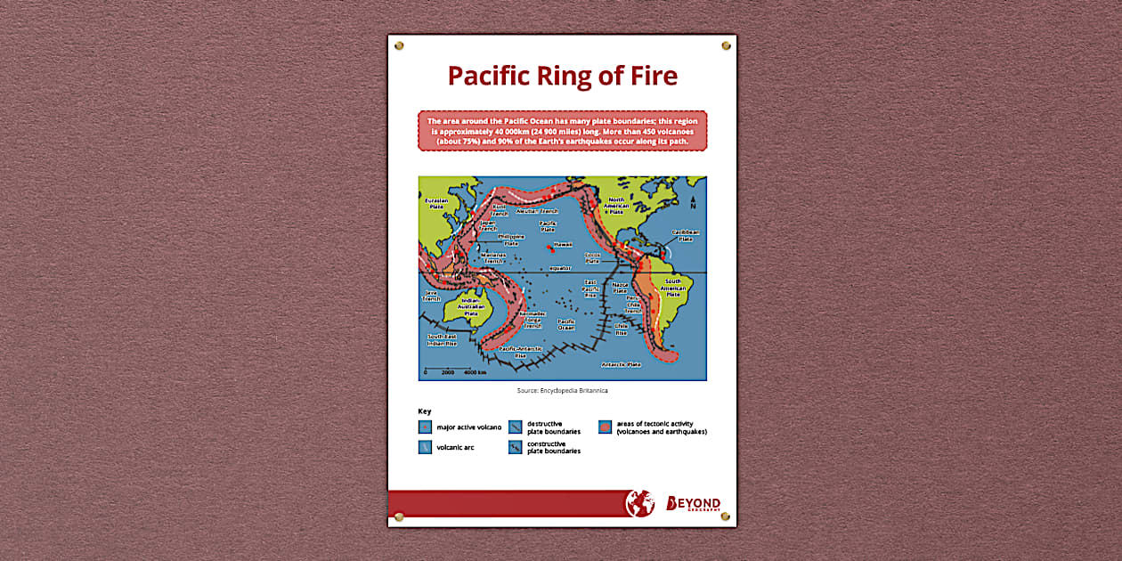 Pacific Ring of Fire Display Poster | Geography | Beyond