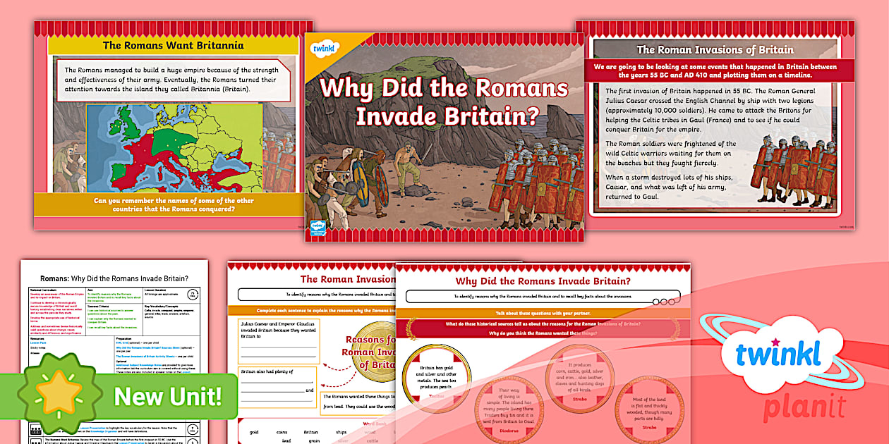 History: Romans: Why Did the Romans Invade Britain? LKS2 Lesson Pack 2