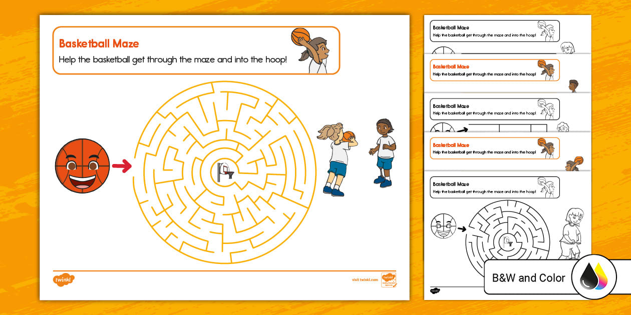 Basketball Mazes (teacher made) - Twinkl