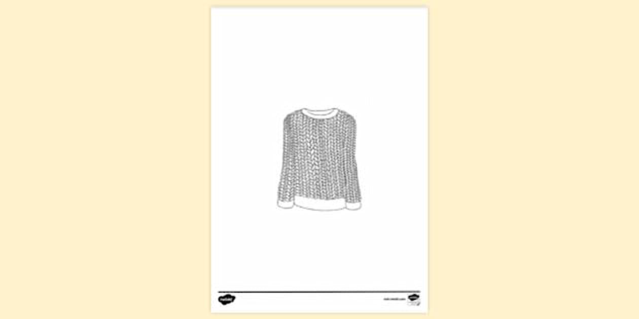 Woolen Jumper Colouring | Colouring Sheets (teacher made)
