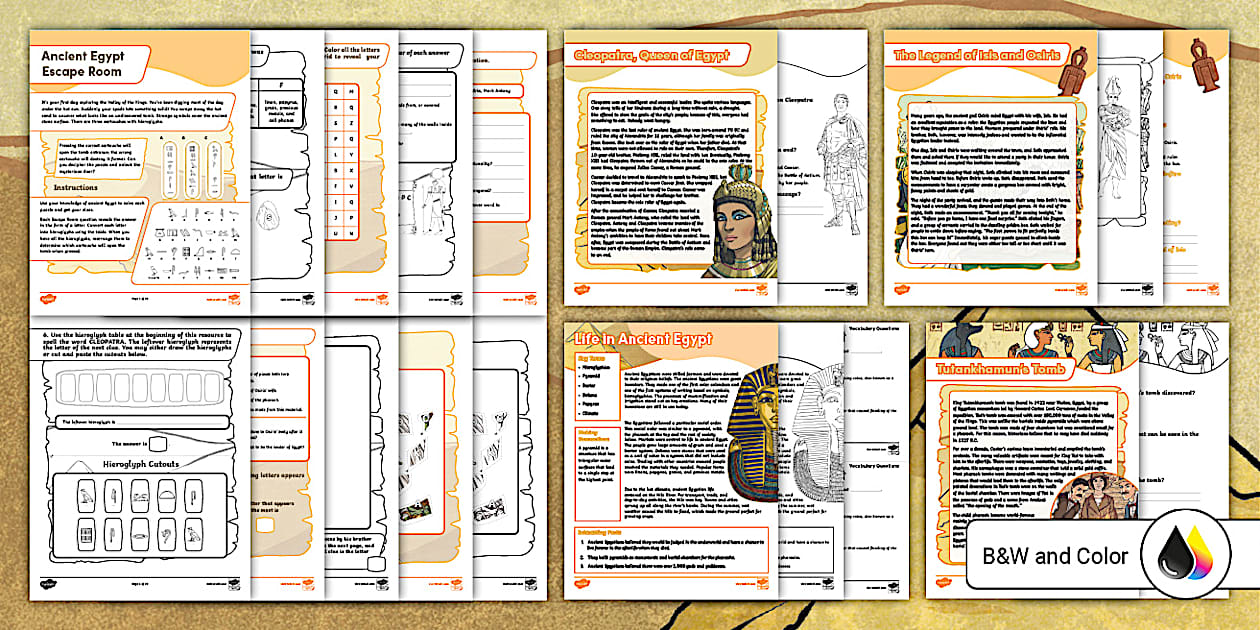 Ancient Egypt Cross-Curricular Escape Room for 6th-8th Grade