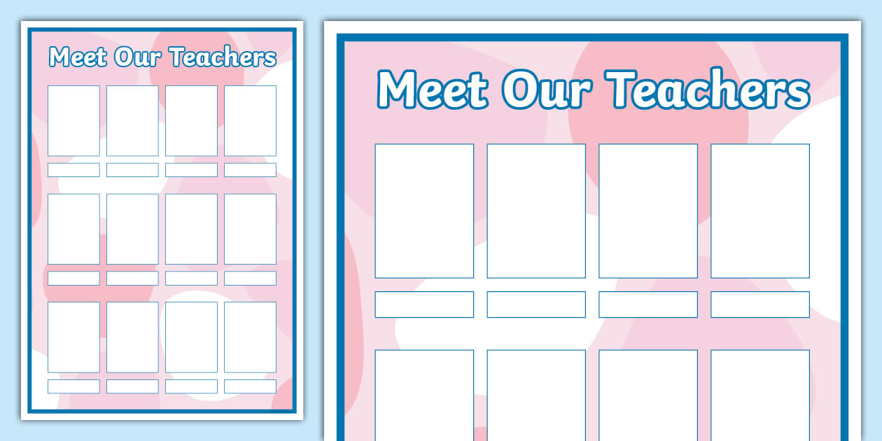 Meet Our Teachers Poster (teacher made) - Twinkl