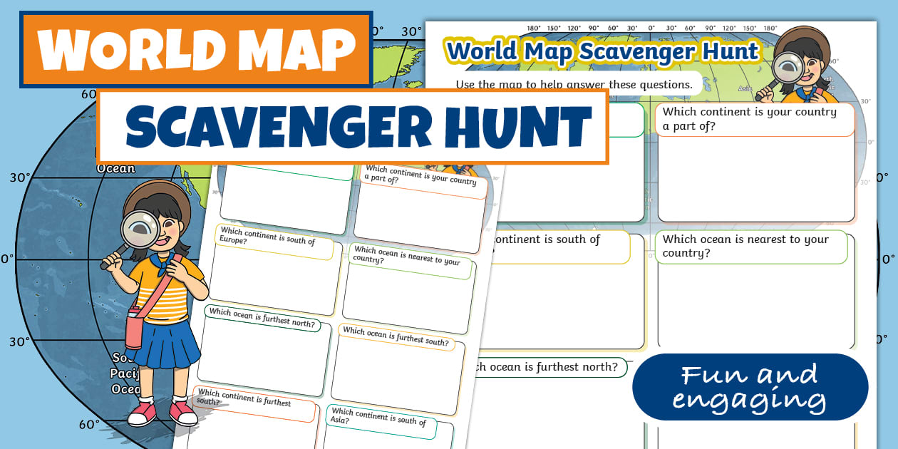 World Map Scavenger Hunt