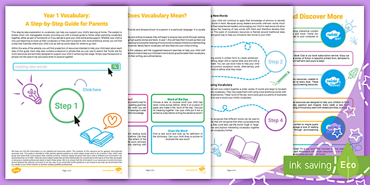 Year 1 Vocabulary: A Step-by-Step Guide for Parents