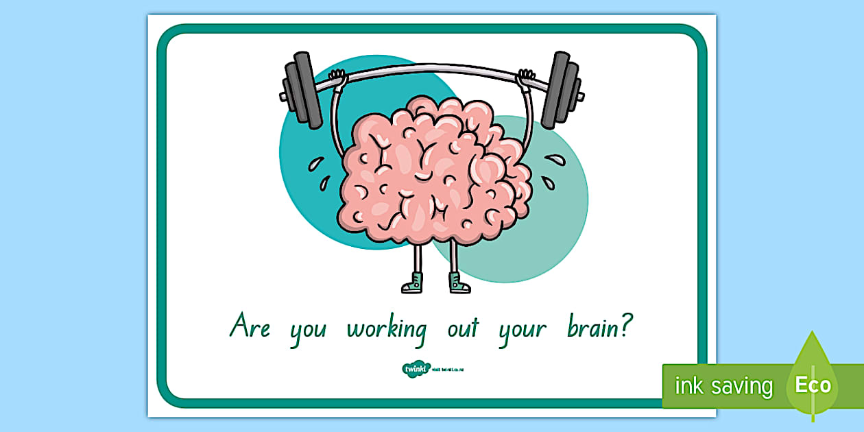 'Are You Working out Your Brain?' Display Poster English