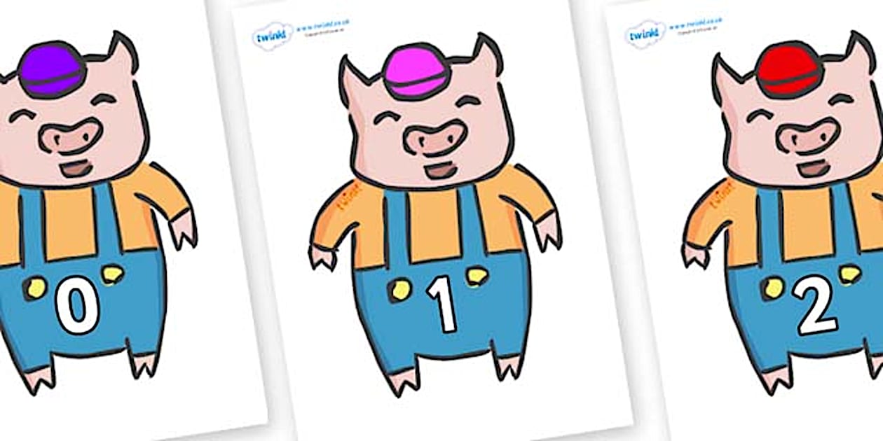 Numbers 0-31 on Little Pig (teacher made) - Twinkl