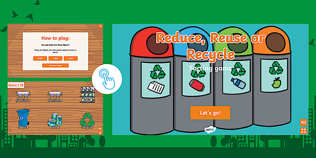 Reduce, Reuse or Recycle Interactive Sorting Activity